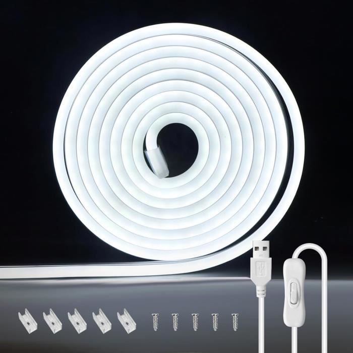 Ruban Led Néon 2M Flexible Néon Led,Bande Led Dimmable, Bande Led Néon ...