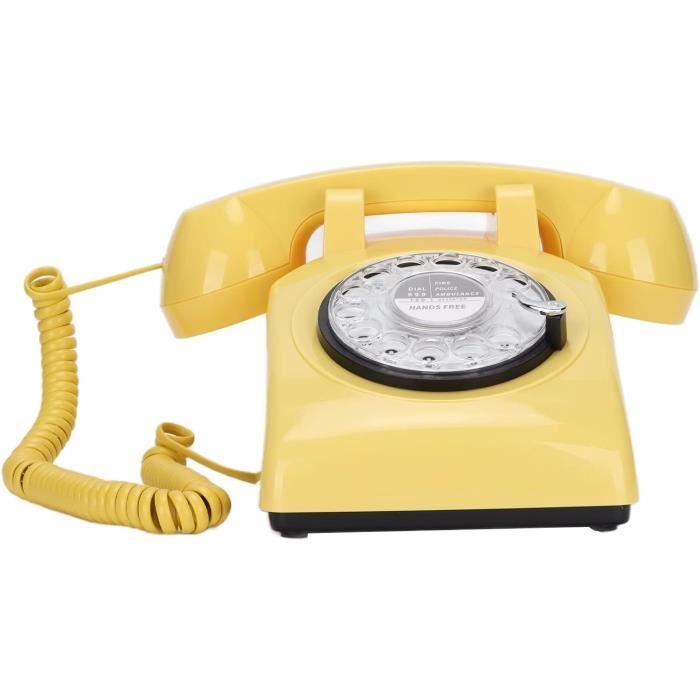 Téléphone À Cadran Vintage, Téléphone Fixe À Cadran Rotatif Rétro De ...