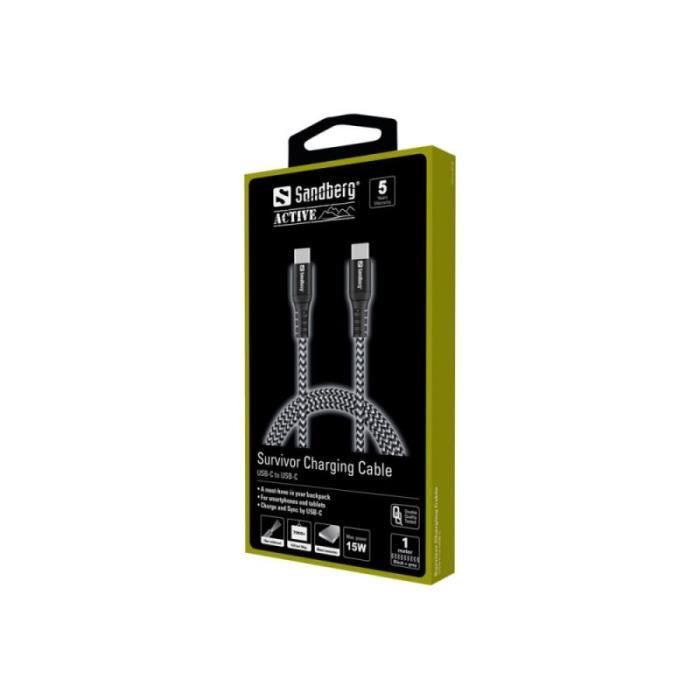 SANDBERG Câble USB USB type C 1 - 441-38 - Cdiscount Bricolage