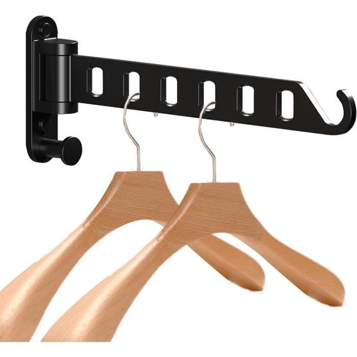 Fhioevt Étendoir Mural Porte Cintre Mural Rotation 180° Porte-vêtements ...
