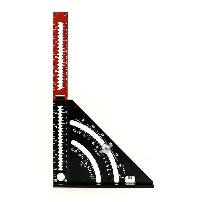 QWORK équerre Menuisier Pliable, Règle d'Angle et Rapporteur en Alliage ...