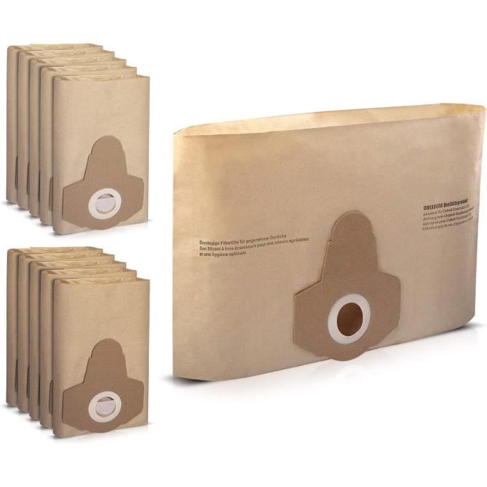 10 X Sacs Filtrants 1:1 Assortis Au Sac Filtrant Einhell 20 Litres ...