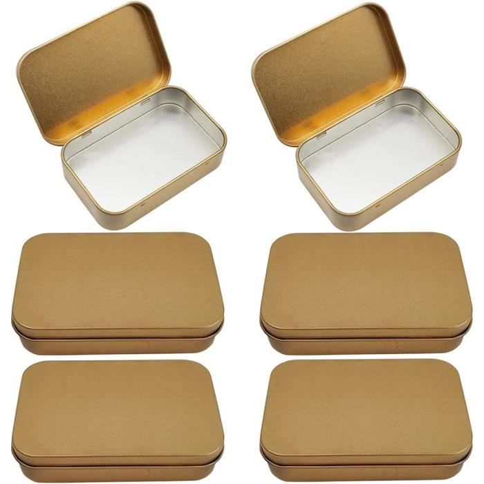 Petite Boîte Métallique,6 Pièces Metalliques Rectangulaires Boîte Mini ...