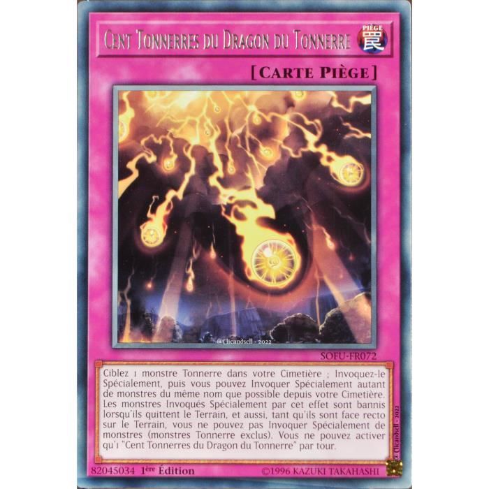 Carte YU-GI-OH SOFU-FR072 Cent Tonnerre du Dragon du Tonnerre Rare NEUF ...