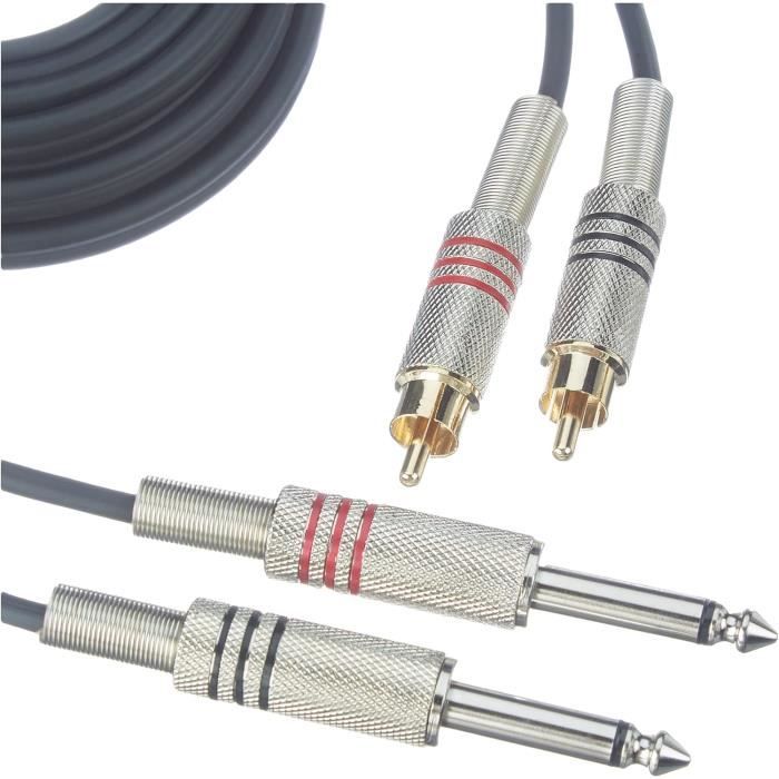 Cables 3 Star Tpc 0300 - Câble Audio 2 X Rca Mâle Vers 2 X Jack 6,35 Mm ...