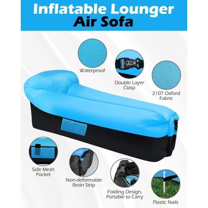 Chaise Longue Gonflable, Chaise Longue Gonflable Avec Sac Portable ...