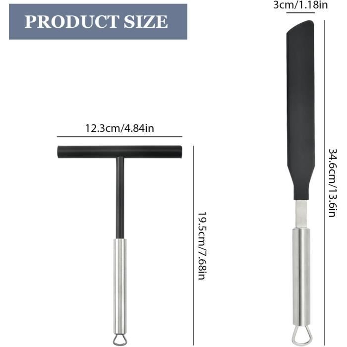 Spatule à crêpes et spatule : accessoires en acier inoxydable pour ...
