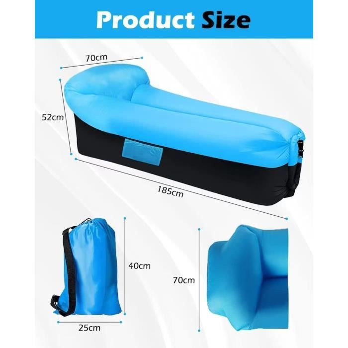 Chaise Longue Gonflable, Chaise Longue Gonflable Avec Sac Portable ...
