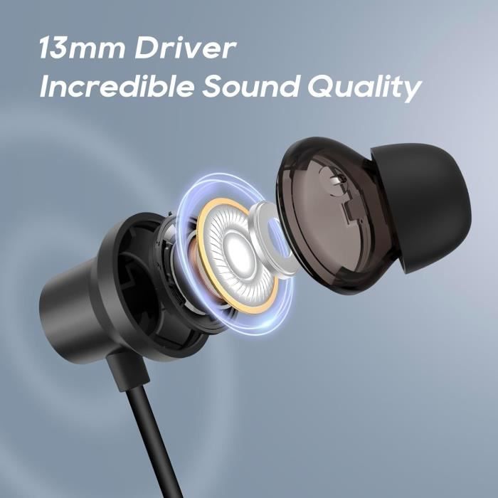 Écouteurs sans Fil à réduction de Bruit Bluetooth 5.3 avec Microphones ...