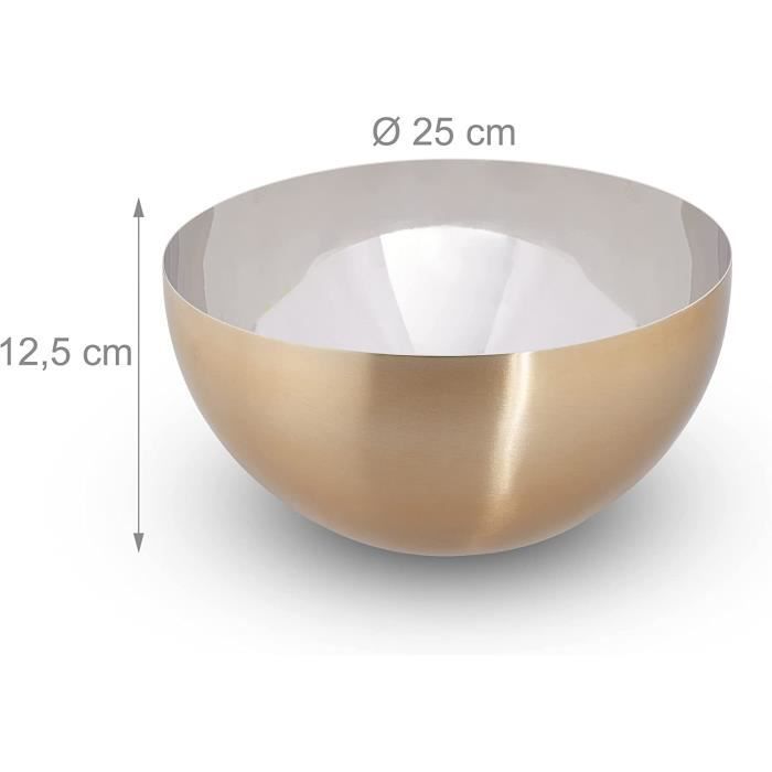 Saladier rond, design moderne, en acier inoxydable, pour snacks et ...