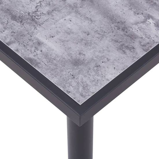 Bon marché * Table à manger - JILL'S Table cuisine - Noir et gris béton ...