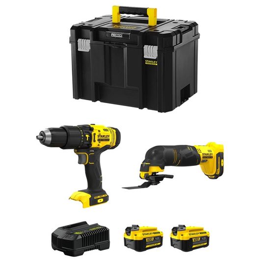 STANLEY FatMax Kit SVK207 (SFMCD711 + SFMCE500 + 2 x 4,0 Ah + Chargeur ...