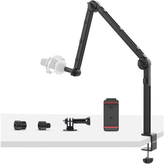 Bras Micro Professionnel ULANZI LS24 Studio Perche Micro, Mic Arm avec Adaptateur 3/8" 5/8 ...