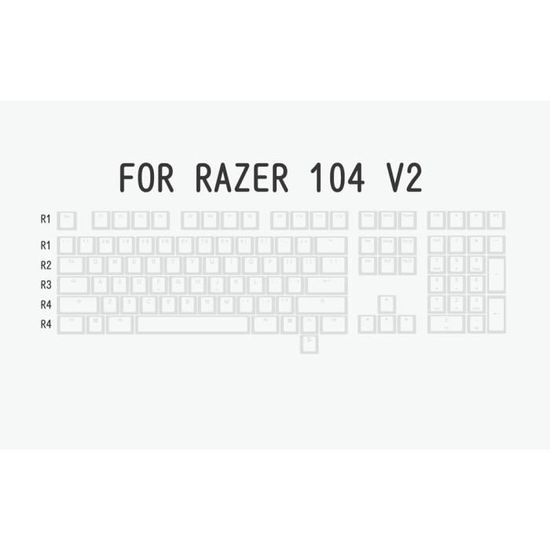 Capuchon de clavier V2 pbt double injection, rétro-éclairage oem pour ...