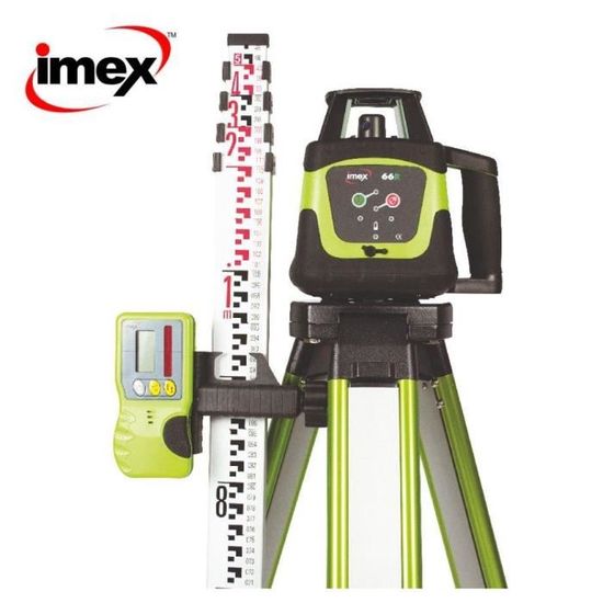 Imex 66R laser rotatif avec récepteur, Trépied et 5m Personnel ...