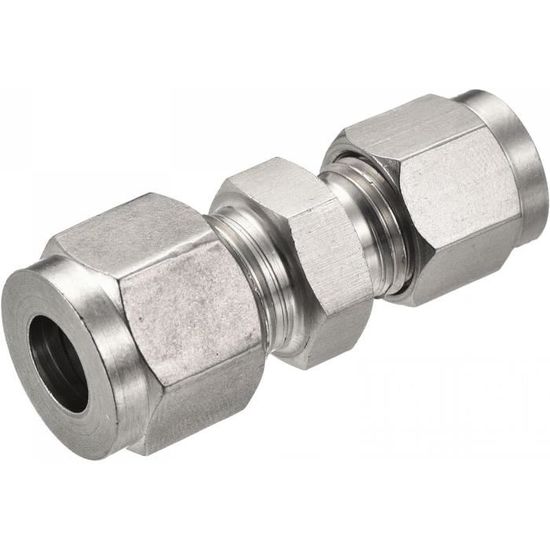 Raccord De Tube De Compression En Acier Inoxydable 304 6 Mm X 8 Mm - Double Virole - Adaptateur ...