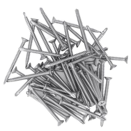 Fdit Assortiment de vis autoperceuses 200 pièces vis auto-perceuse tête fraisée en acier ...