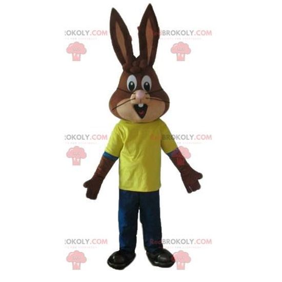 Mascotte de Quicky célèbre lapin marron de Nesquik - Costume Redbrokoly ...