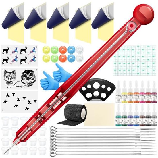 TATOOINE Kit de Hand Poke and Stick Tattoo Kit Tatooine Kit de tatouage DIY avec Aiguilles ...