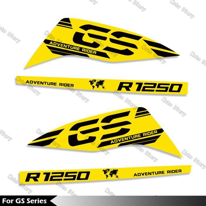 (E)R1250GS Autocollant de protège-mains étanche Triple noir 40 ans ...