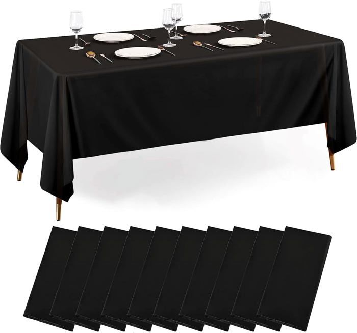 Lot De 10 Nappes Pour Tables Rectangulaires Plastique Nappes Jetables ...