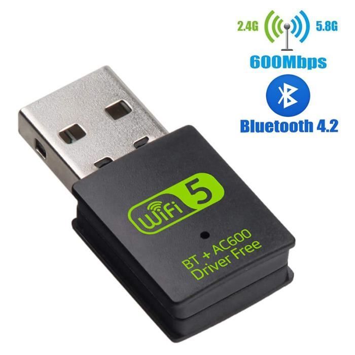 600 Mbps BT - Adaptateur Usb Wifi Bluetooth, Pilote Gratuit, Dongle ...