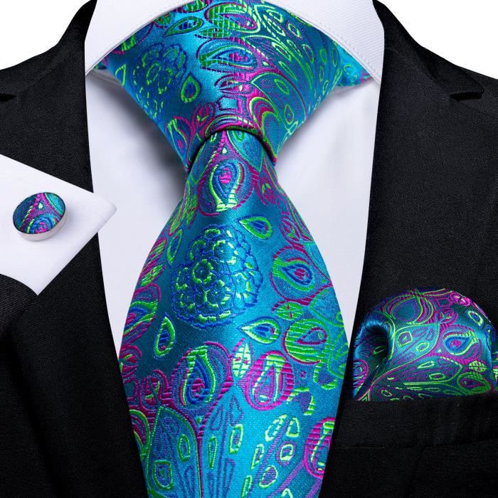 SJT-1592 - cravate en soie pour homme, 8cm, couleur Paisley, or ...