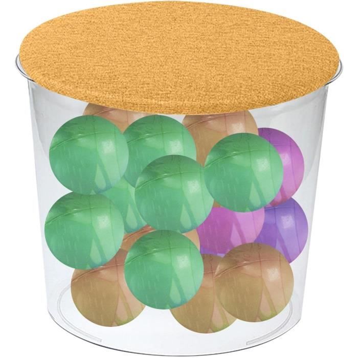 Ottoman Transparent Avec Rangement | Tabouret De Rangement Rond ...