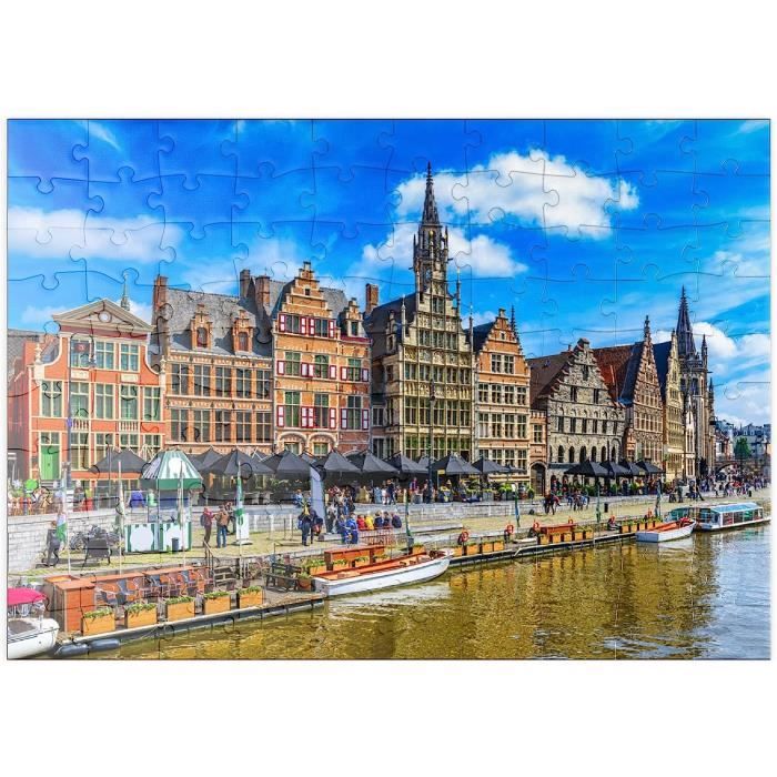 Vue sur Le Célèbre Quai Graslei La Rivière Lys dans Le Centre Ville ...