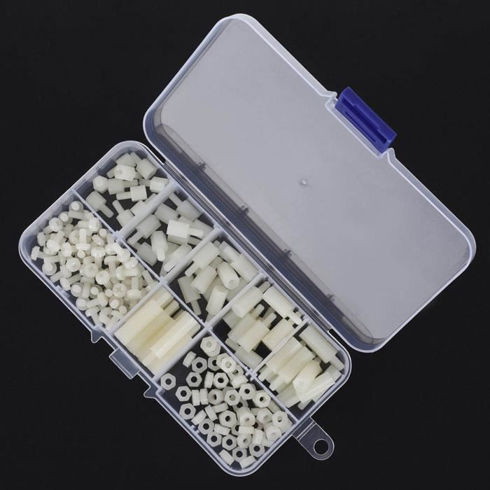 ZJCHAO entretoise 180pcs / box M3 Écrou à vis en nylon Kit d'assortiment de combinaison entre ...