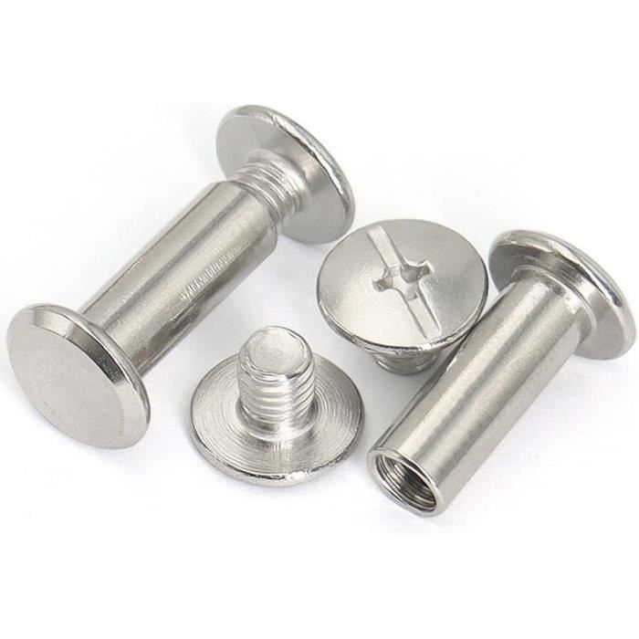 Chicago Vis Kit Vis À Tête Croix Ronde En Acier Inox Post Chicago ...