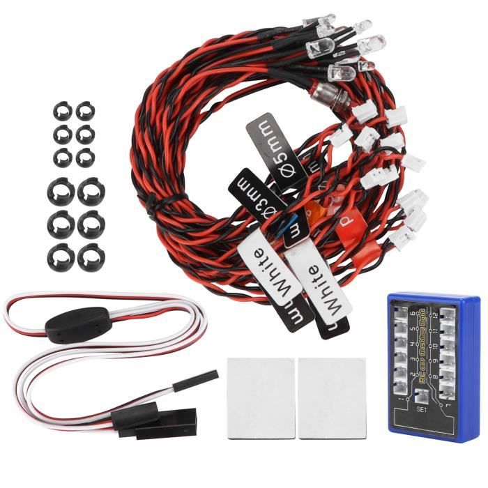 Garosa Kit d'éclairage à 12 LED pour Tamiya Flash de Simulation de ...