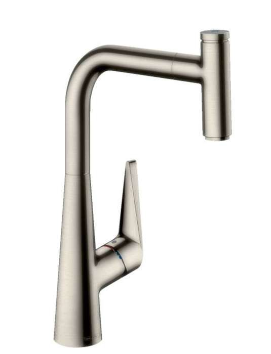 Hansgrohe Mitigeur mono-commande pour évier Hauteur confortable, argent ...