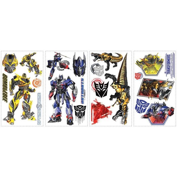 Stickers repositionnables Transformers 4 l'âge de l'extinction Hasbro ...