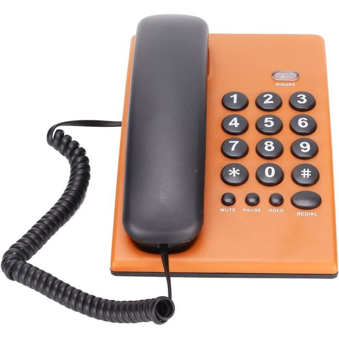 Téléphone Fixe, Téléphone Filaire Multifonctionnel Sans Batterie ...