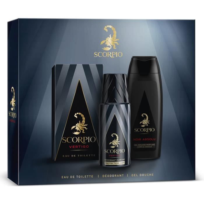 SCORPIO Vertigo Coffret pour homme - Eau de Toilette + Déodorant + Gel ...