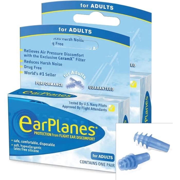 EarPlanes EarPlanes Bouchons d'oreille EAR Protection de vol Air et ...