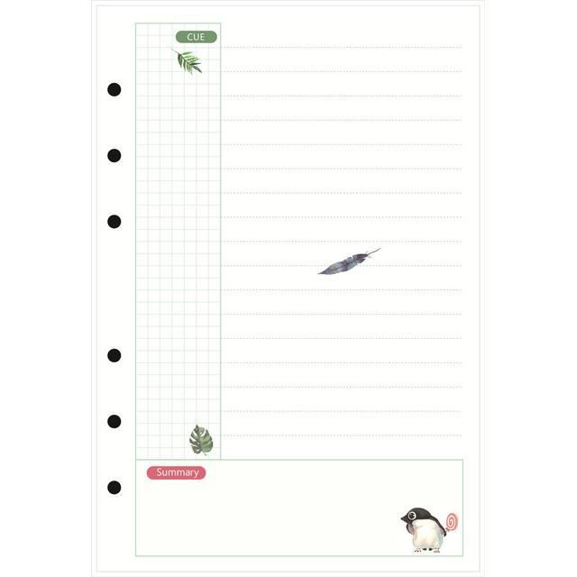 CARNET DE NOTES,Cornell-A6--Cahier À Feuilles Mobiles A5 A6, 2022, 45 ...