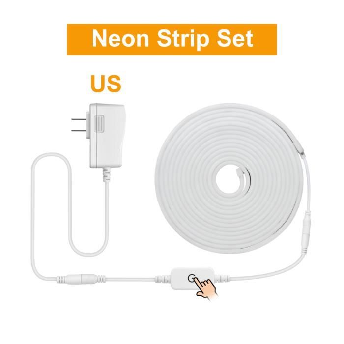 ECLAIRAGE DE MEUBLE,US Plug Set-WHITE-1m--Lumière LED sous meuble néon ...