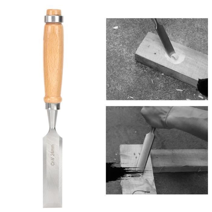 Outil de ciseau à bois Cr-V 24mm, outils professionnels de fichier en ...