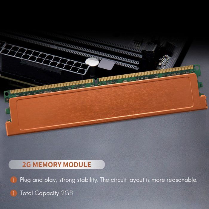2 Go de MéMoire RAM DDR2 1066 MHz PC2 8500 1.8V PC RAM Memoria 240 ...