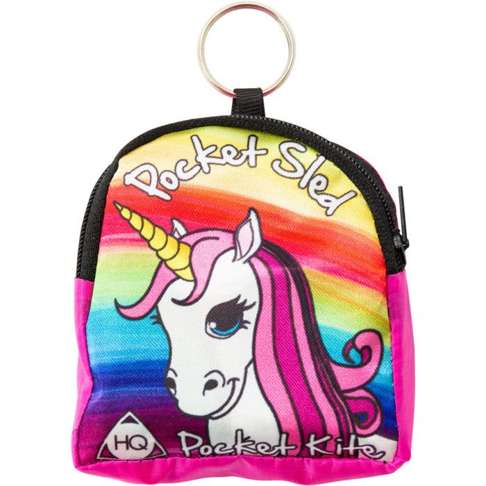 Cerf-volant pour enfants HQ Pocket Sled Unicorn 100090 Arc-en-ciel 43 x ...