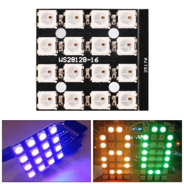 XCSOURCE CJMCU 4 x 4 16Bit WS2812 5050 LED RGB Carte de Développement ...