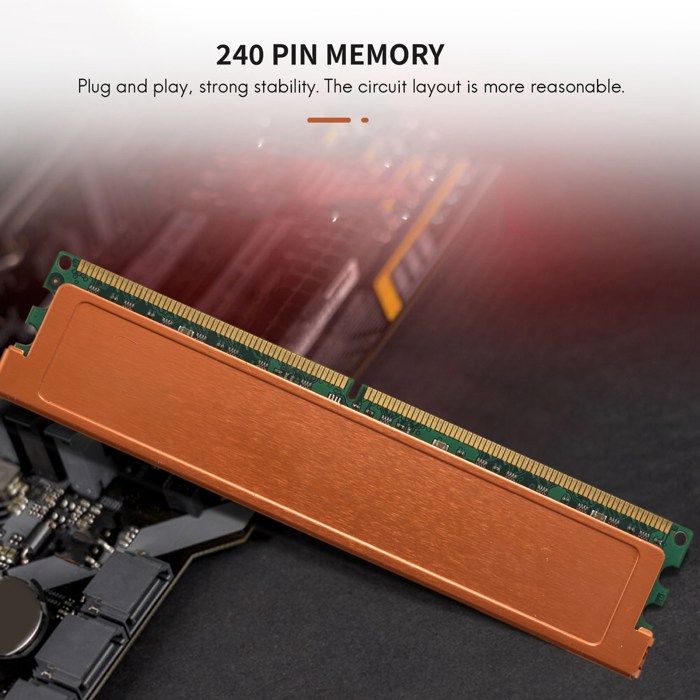 2 Go de MéMoire RAM DDR2 1066 MHz PC2 8500 1.8V PC RAM Memoria 240 ...