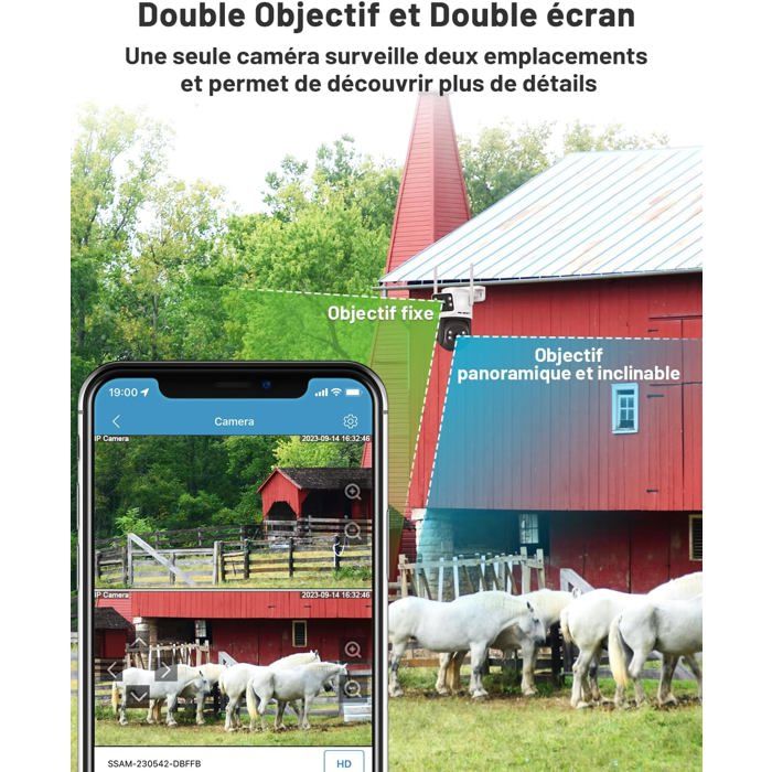 GENBOLT 4G LTE Caméra Surveillance Extérieure avec Carte Sim, Double ...