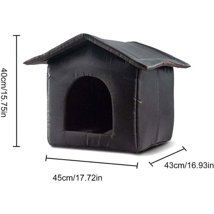 Maison Chat Extérieur Oxford Imperméable, Tente Pliable, Abri Chaud ...