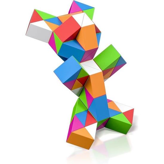 Serpent Magique avec 72 Blocs, Magic Snake Cube Twist Puzzle - Jeux de ...