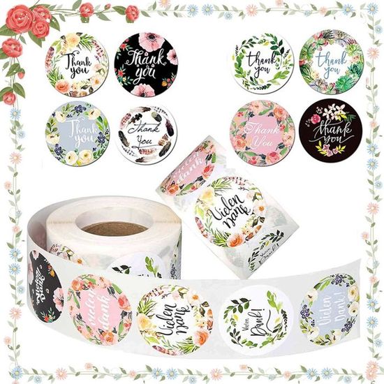 1000 Pièces Handmade With Love Stickers,Thank You Autocollant ...