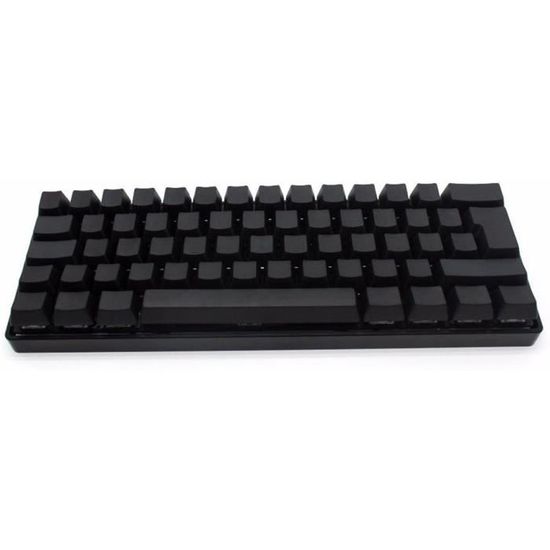 62 Key Black White Blank Thick Pbt Iso Keycaps Key Caps for Mechanical ...