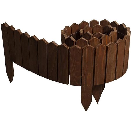 Rollborder de Rail en Bois, 200 & 10cm Sapin | Clôture du Jardin ...